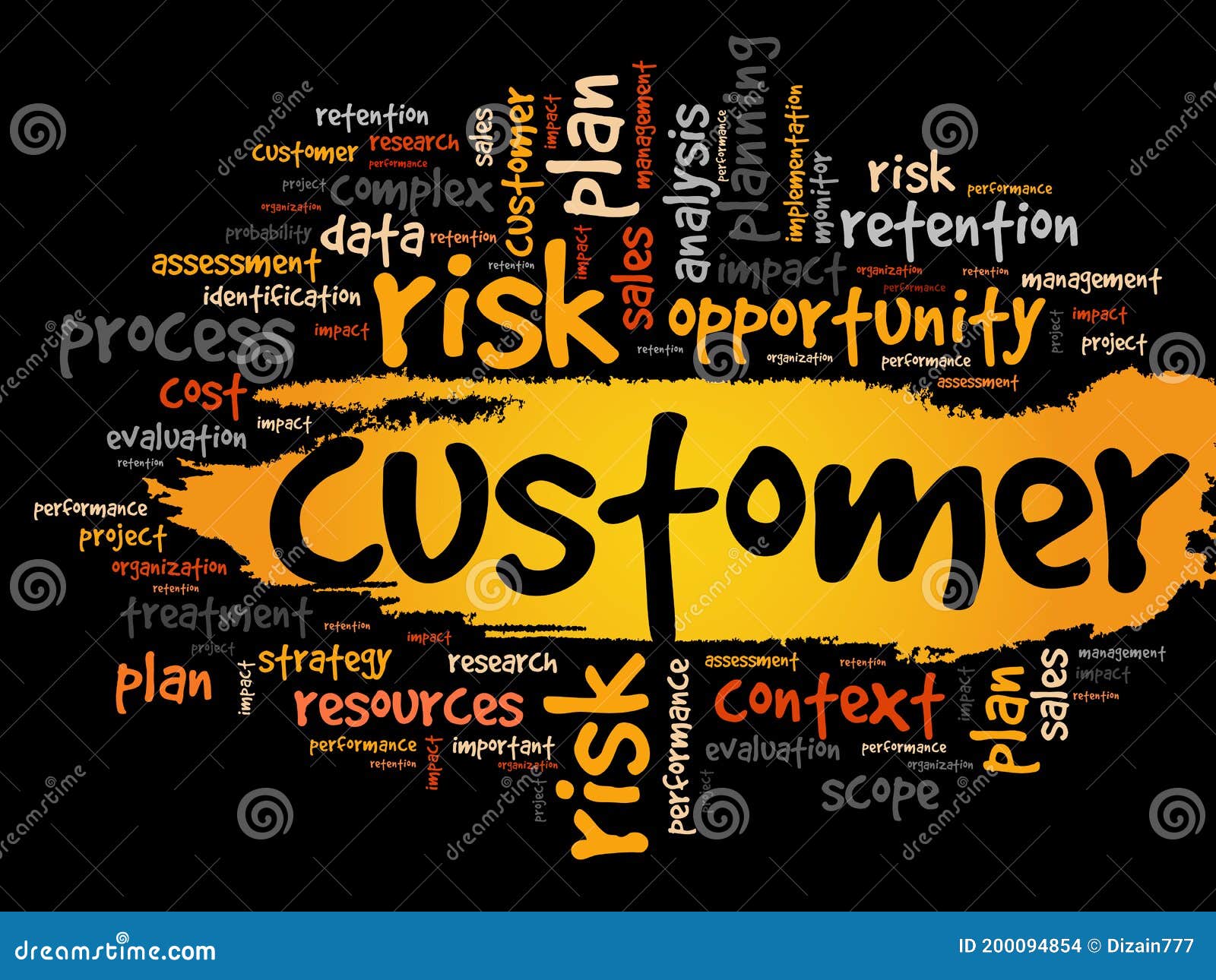 Customer Word Cloud Stock Illustration Illustration Of Focused 200094854