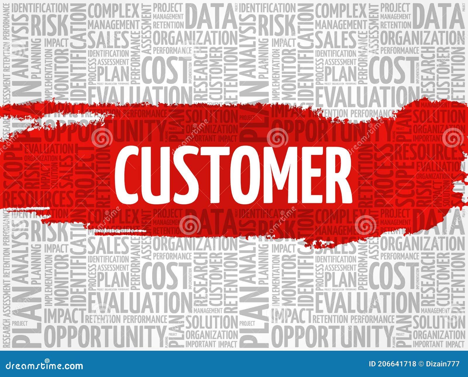 Customer word cloud stock illustration. Illustration of communicate ...