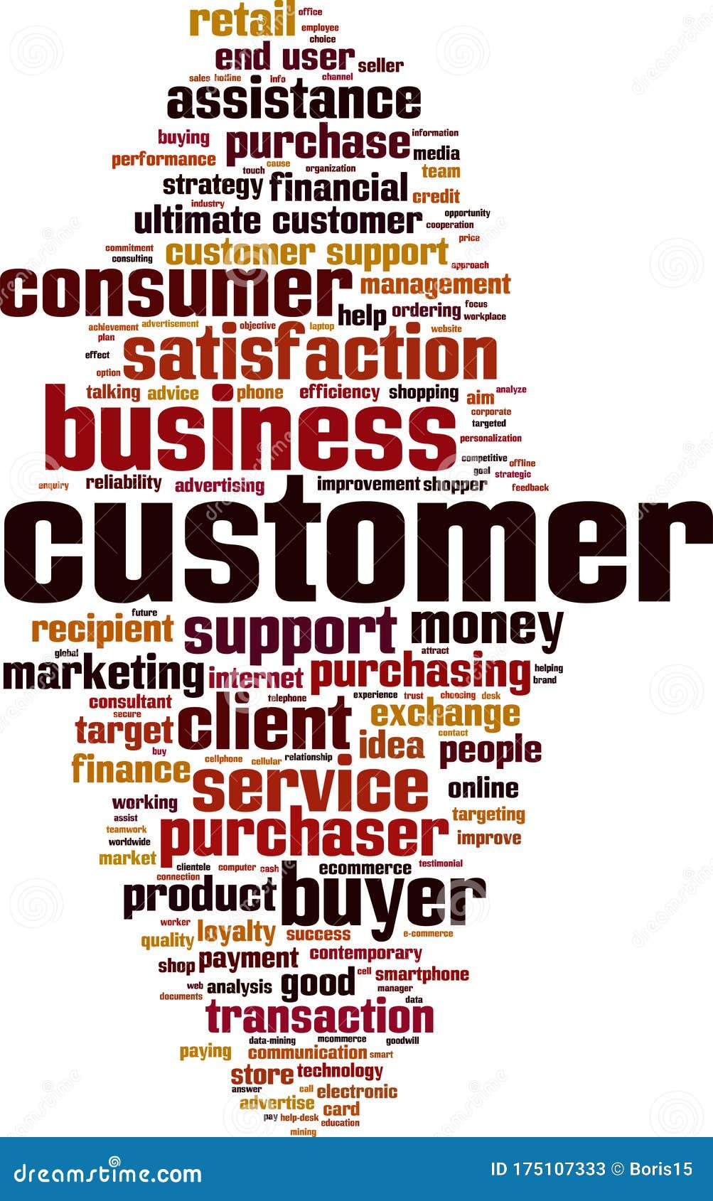 Customer word cloud stock vector. Illustration of target - 175107333