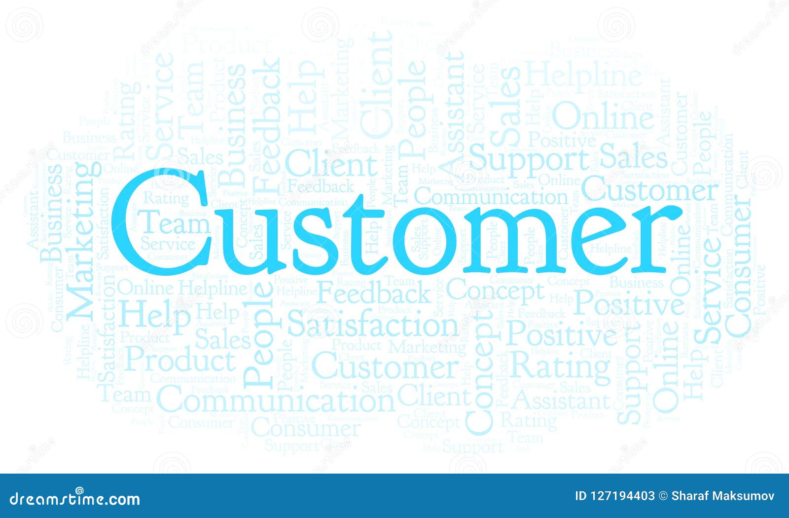 Customer word cloud. stock illustration. Illustration of client - 127194403