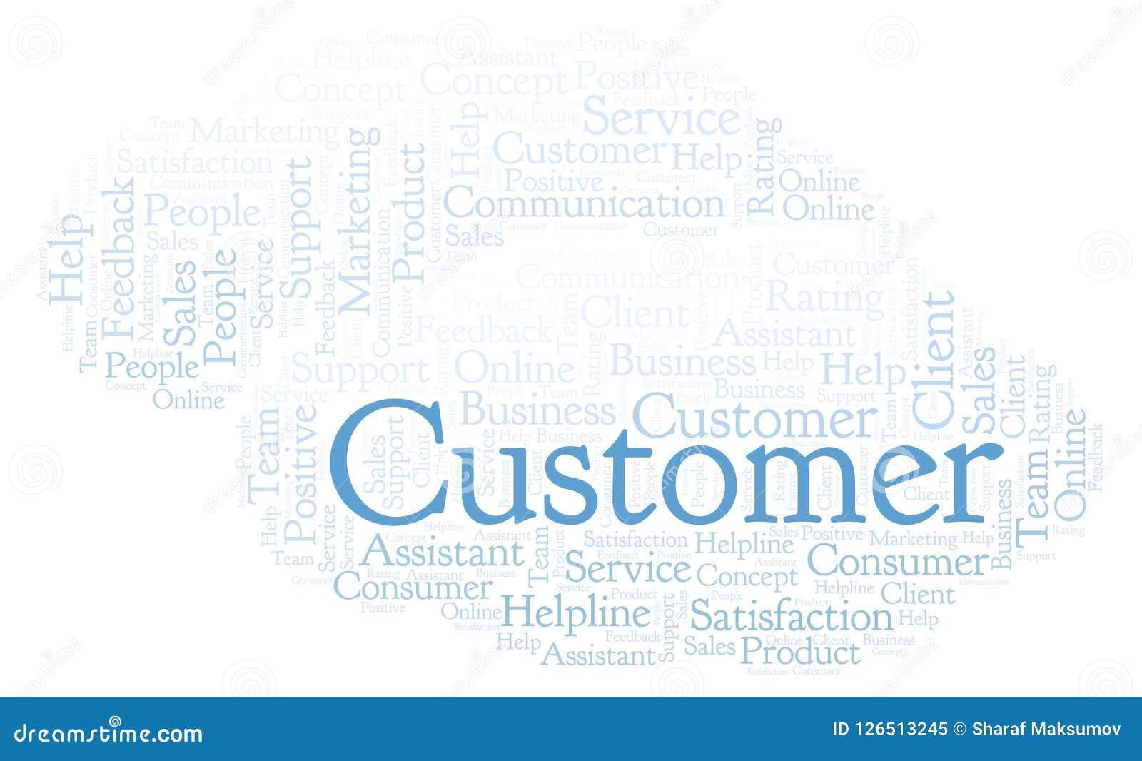 Customer word cloud. stock illustration. Illustration of greeting ...