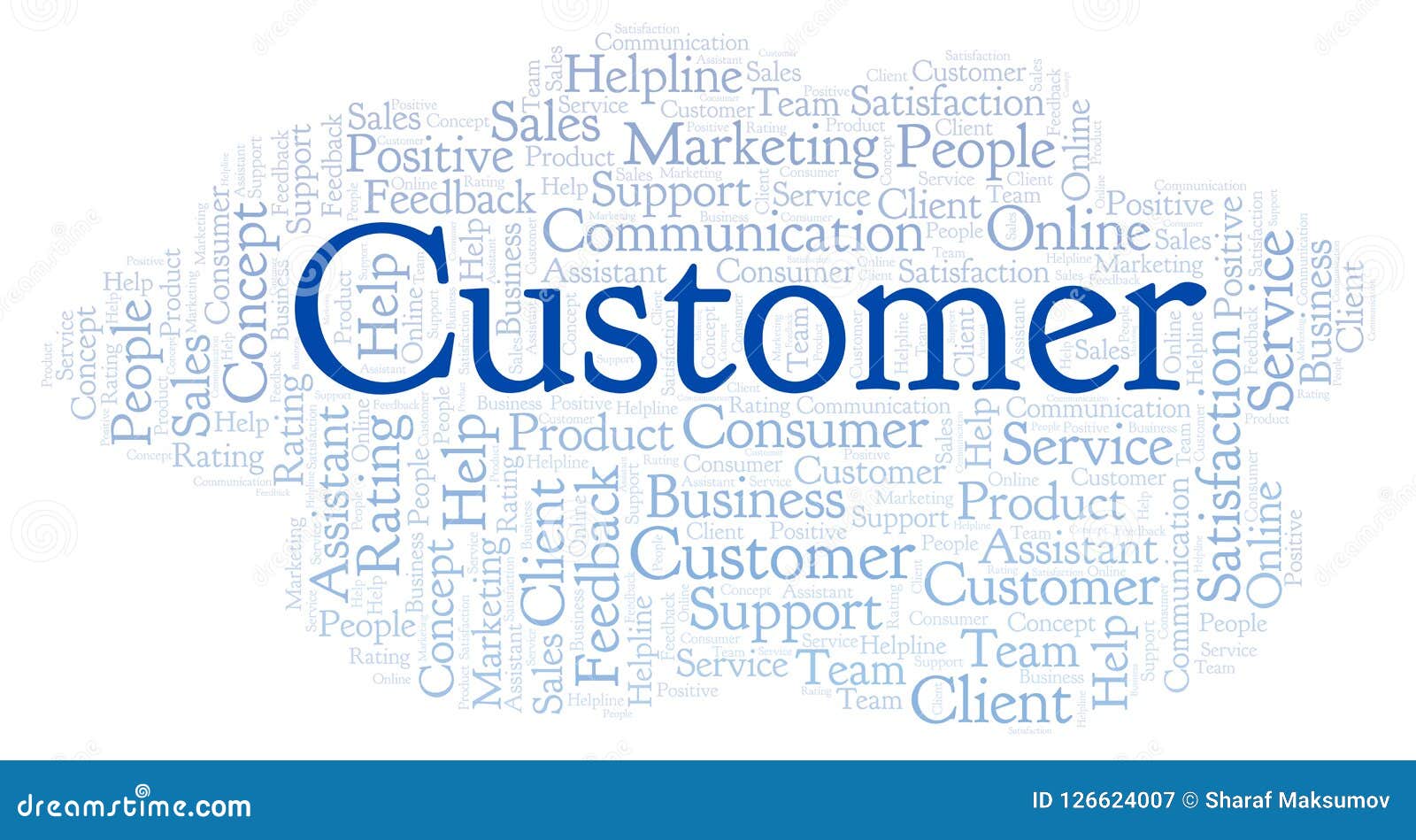 Customer word cloud. stock illustration. Illustration of satisfaction ...