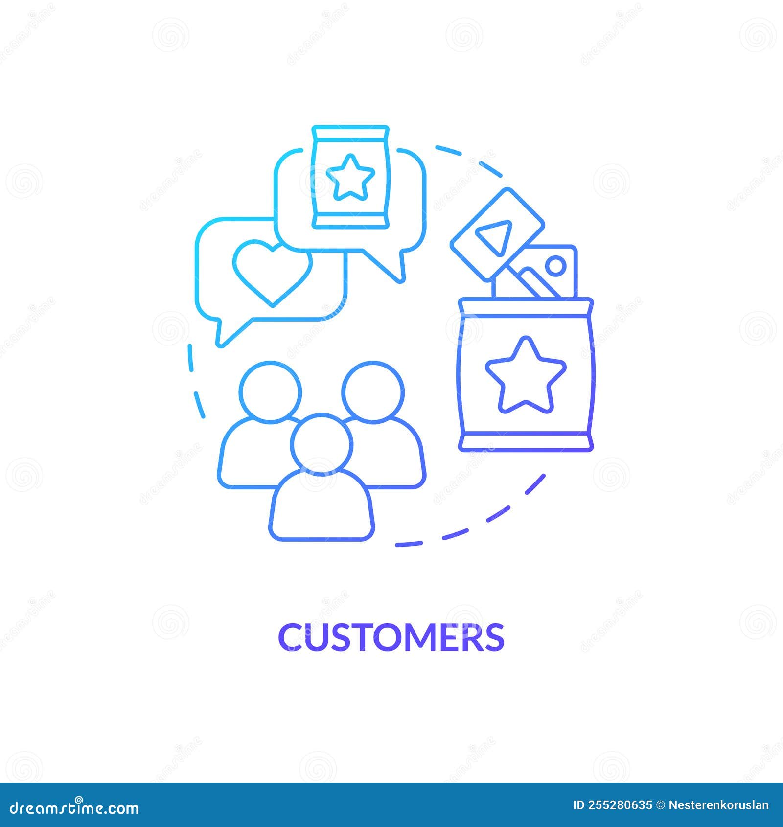 Customers Blue Gradient Concept Icon Stock Vector - Illustration of ... Customers Blue Gradient Concept Icon Stock Vector - Illustration of ...