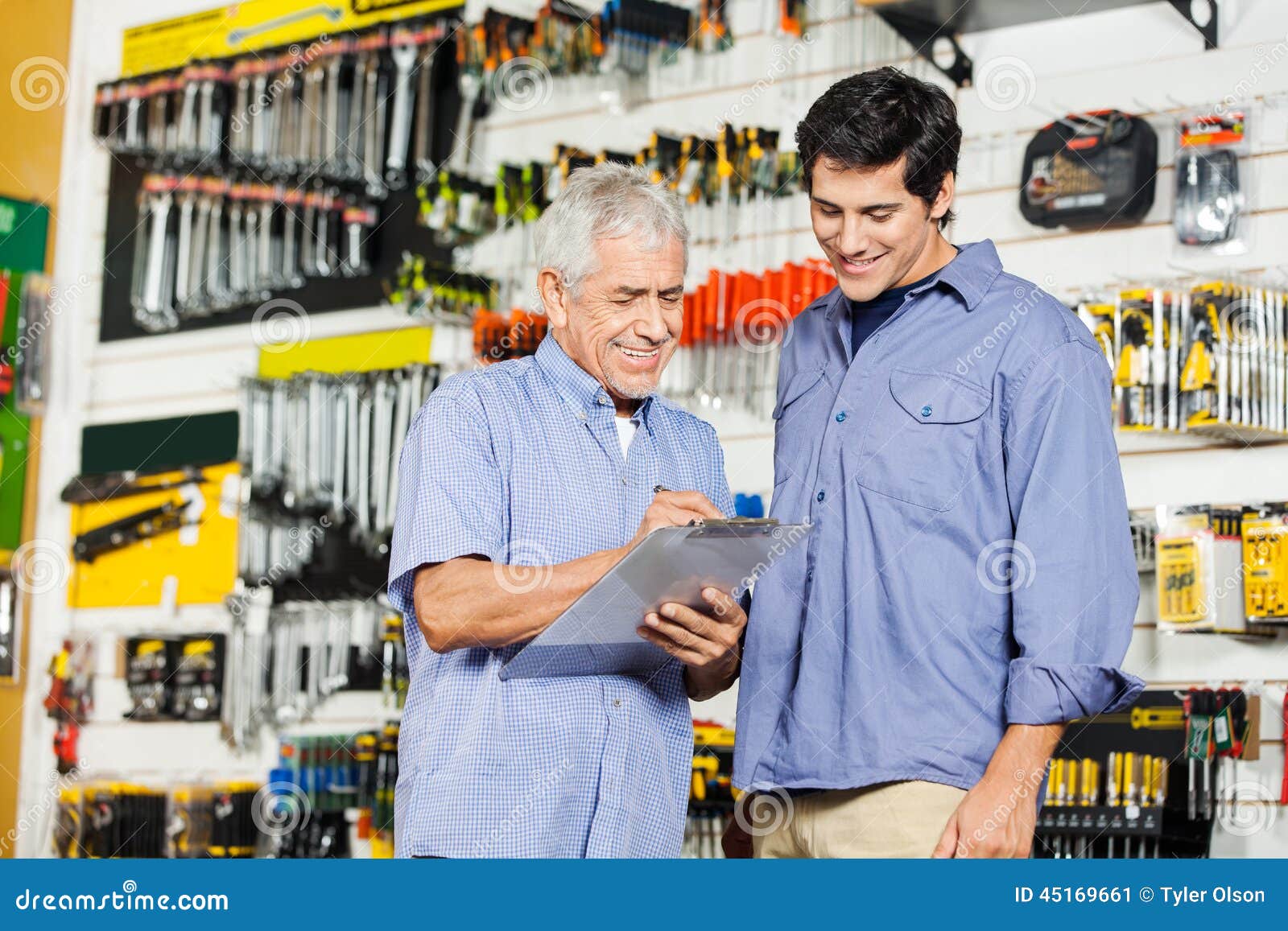 Customers Checking Checklist in Hardware Store Stock Image - Image of ...