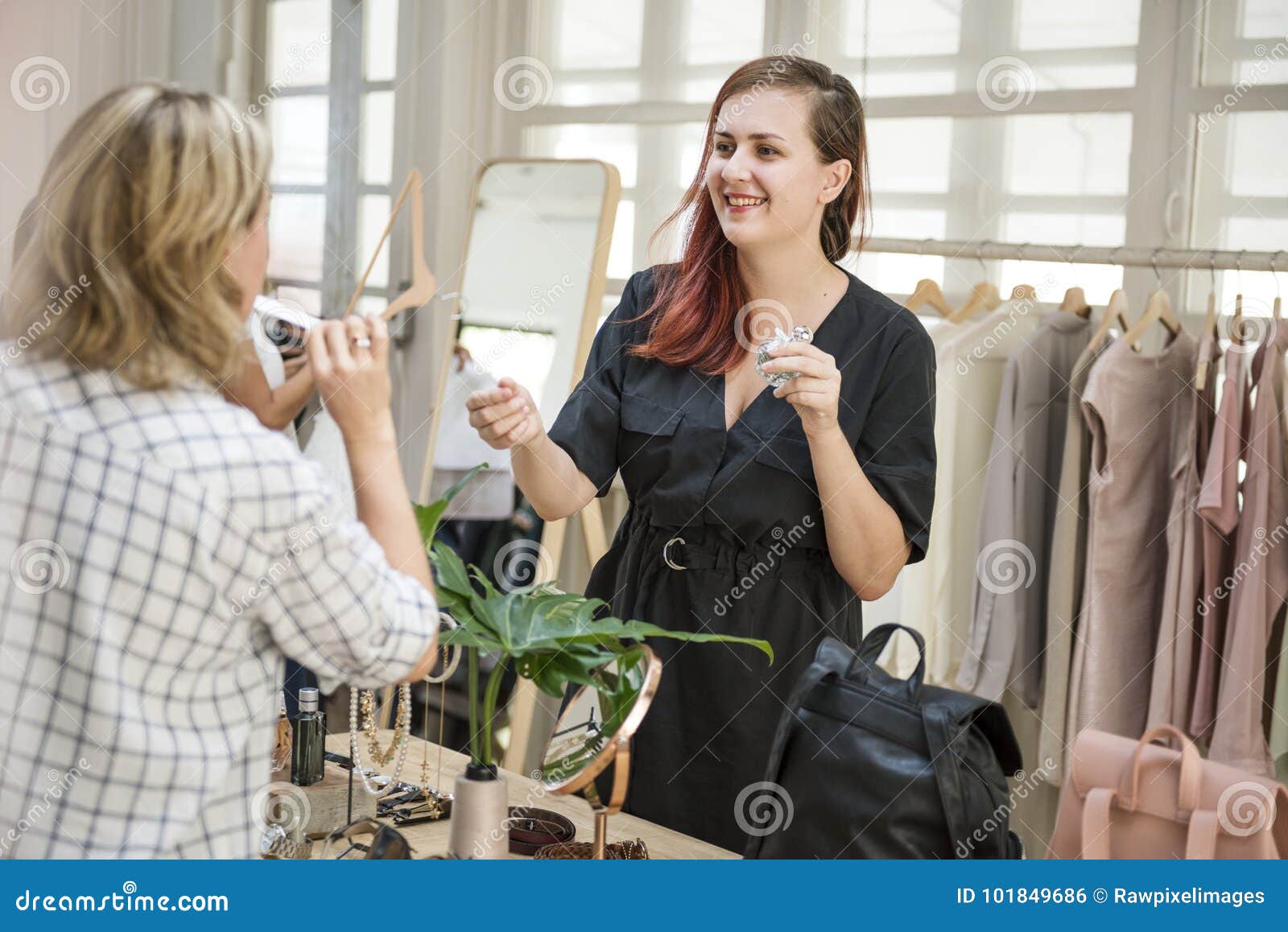Customers Checking Out the Shop Stock Photo - Image of products, dress ...