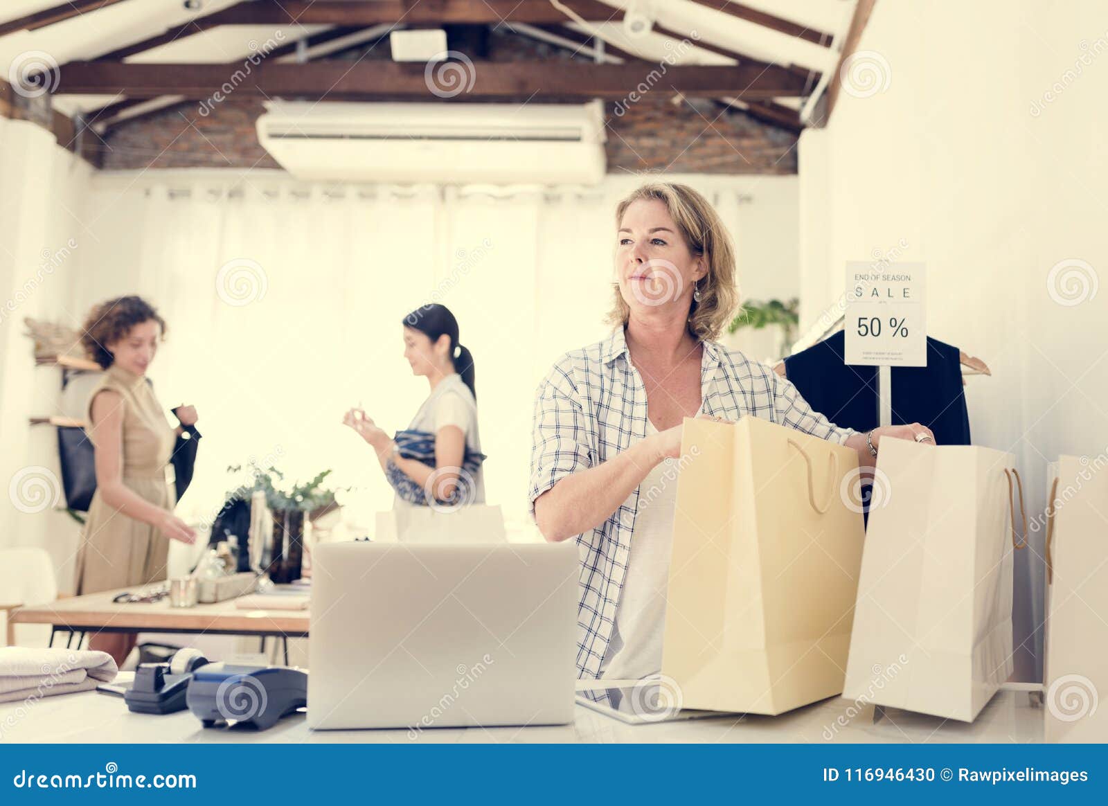 Customers Checking Out the Shop Stock Photo - Image of products ...