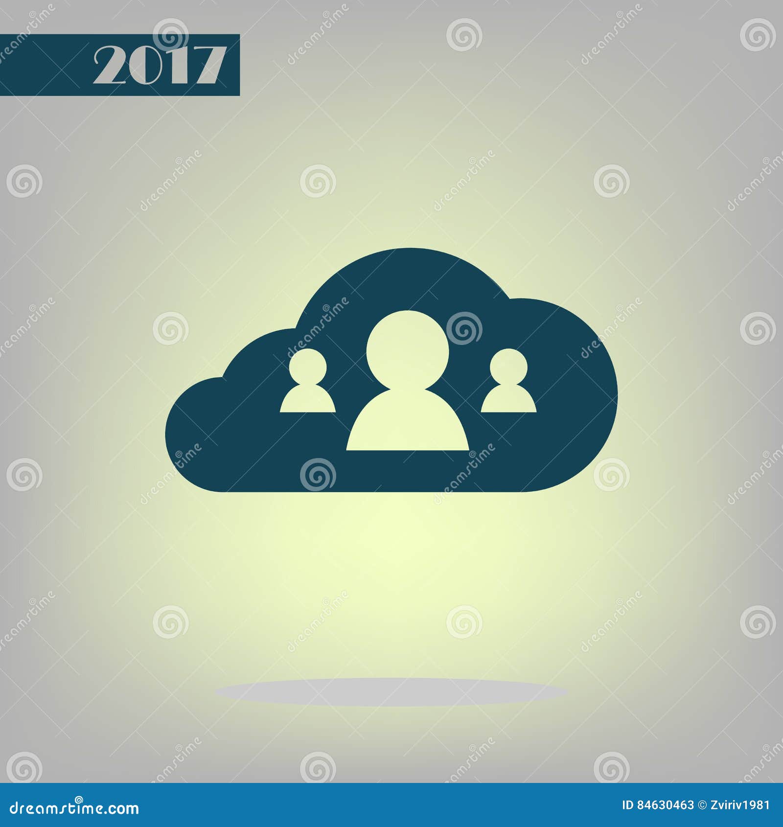 Customers Connected To Cloud Service Icon Stock Illustration ...