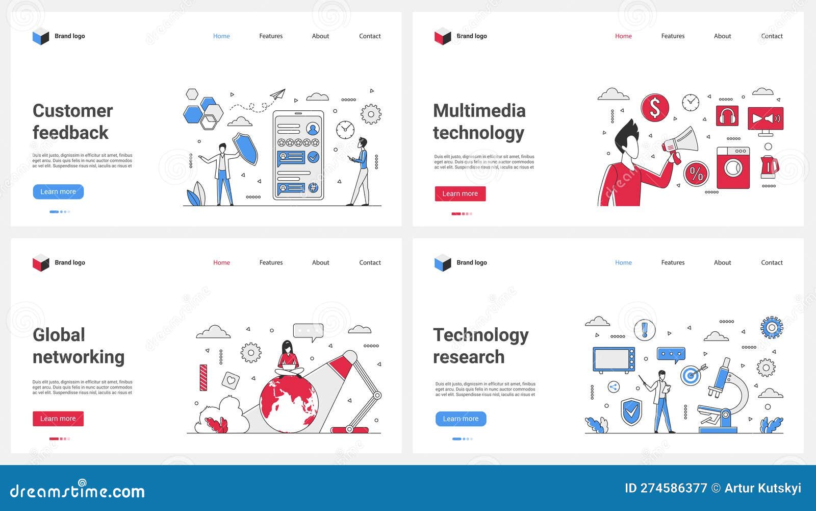 Customers Feedback, Multimedia Technology, Science, Global Network Set ...