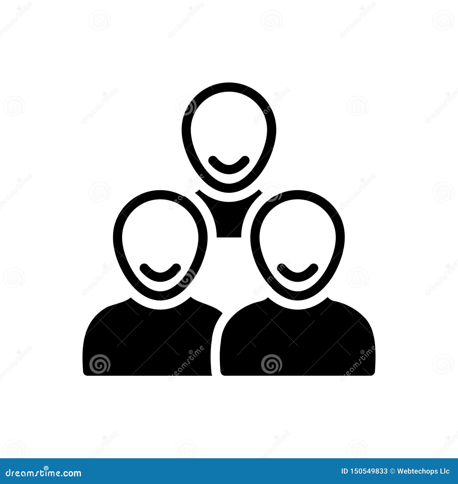 Black Solid Icon for Customers, Clients and People Stock Vector ...