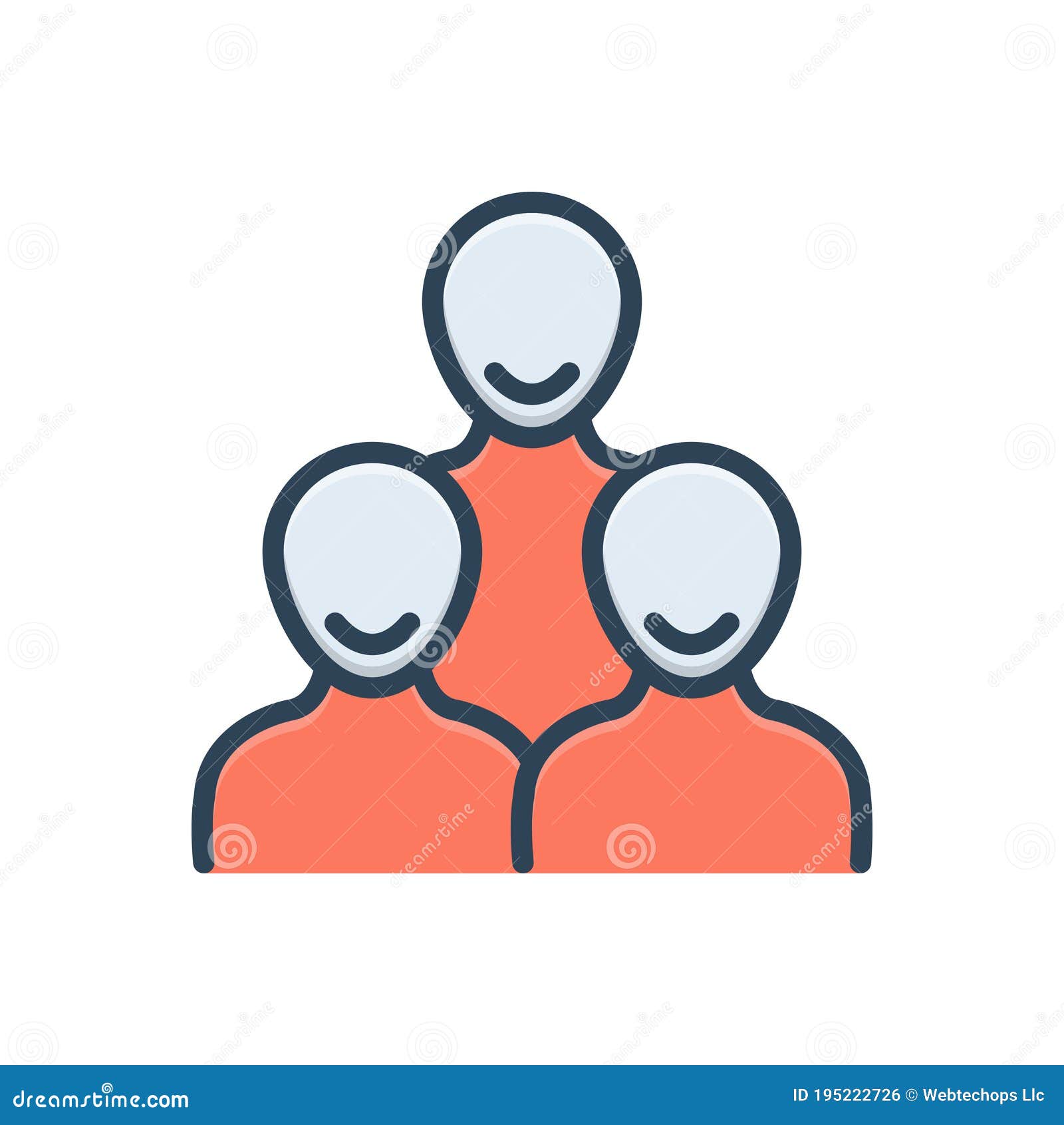 Color Illustration Icon for Customers, Clients and People Stock ...