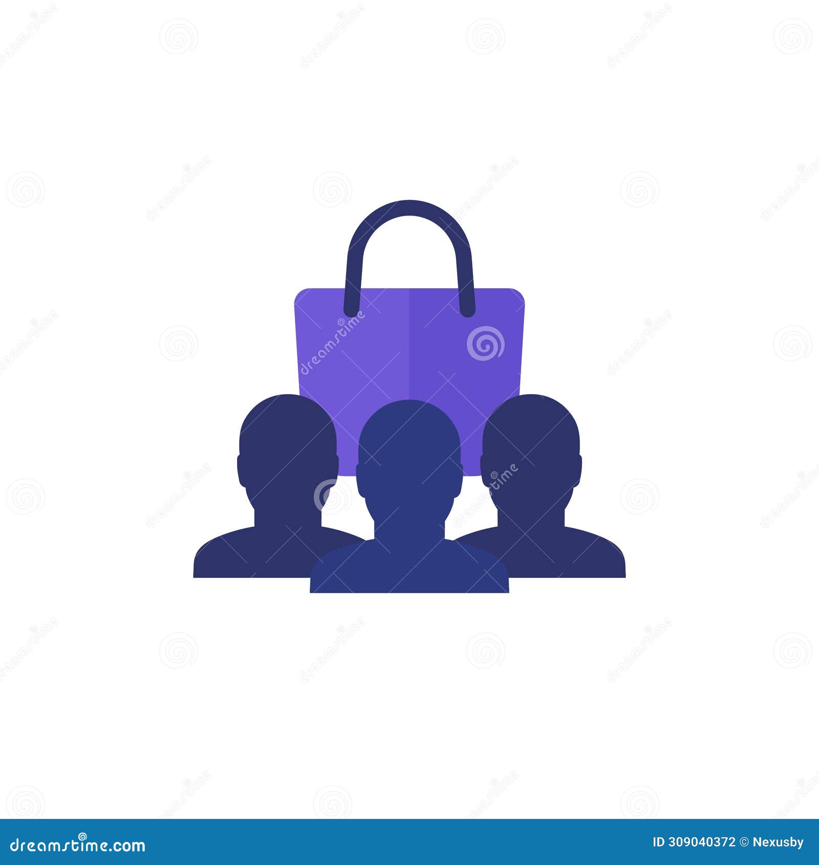 Customers Icon on White, Vector Stock Vector - Illustration of customer ...