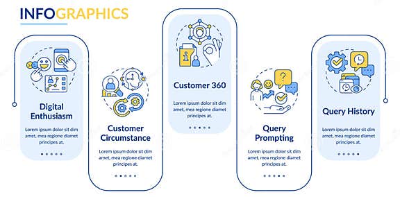 Customers Interaction Rectangle Infographic Template Stock Vector ...
