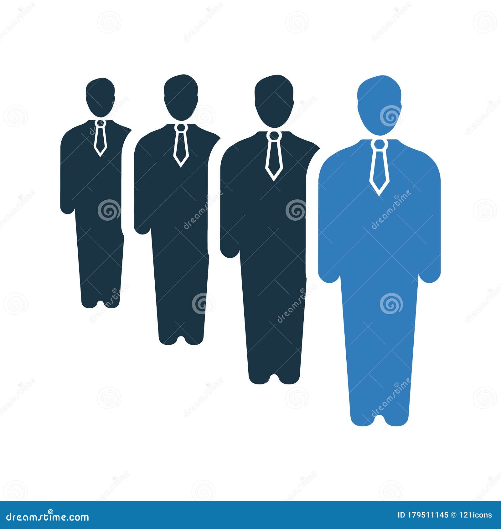 Customers Line Icon, Client Queue, Waiting Stock Illustration ...