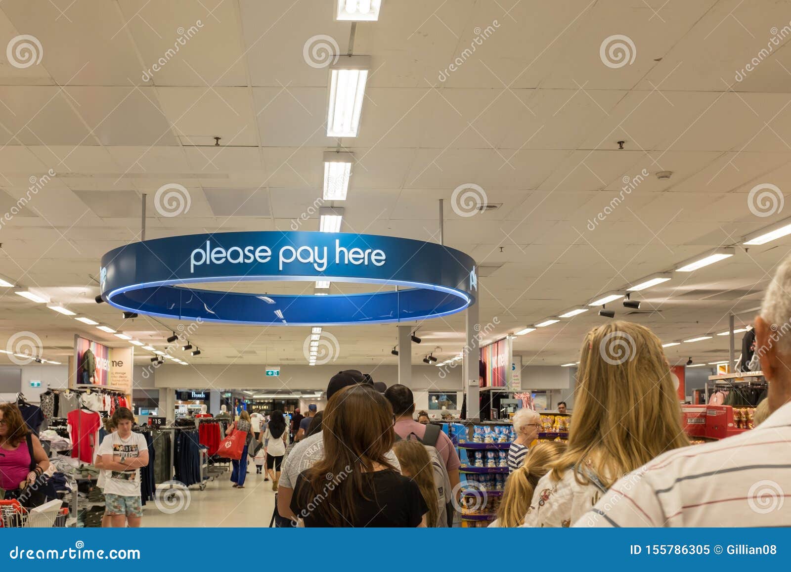 Customers Line Up at a Central Pay Point in K-Mart Editorial Image ...