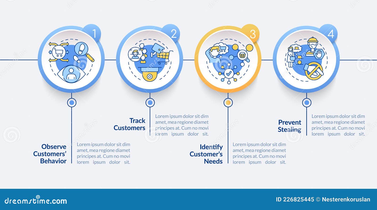 Customers Monitoring Vector Infographic Template Stock Vector ...