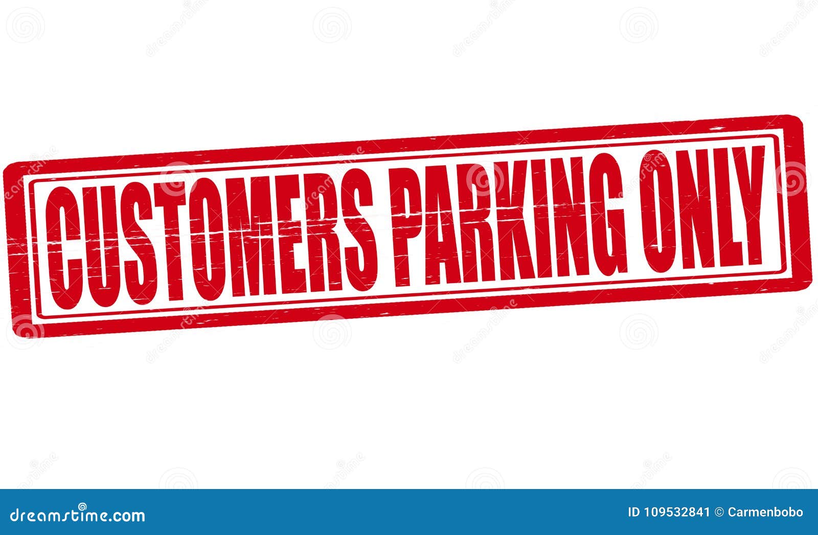 Customers parking only stock illustration. Illustration of parking ...