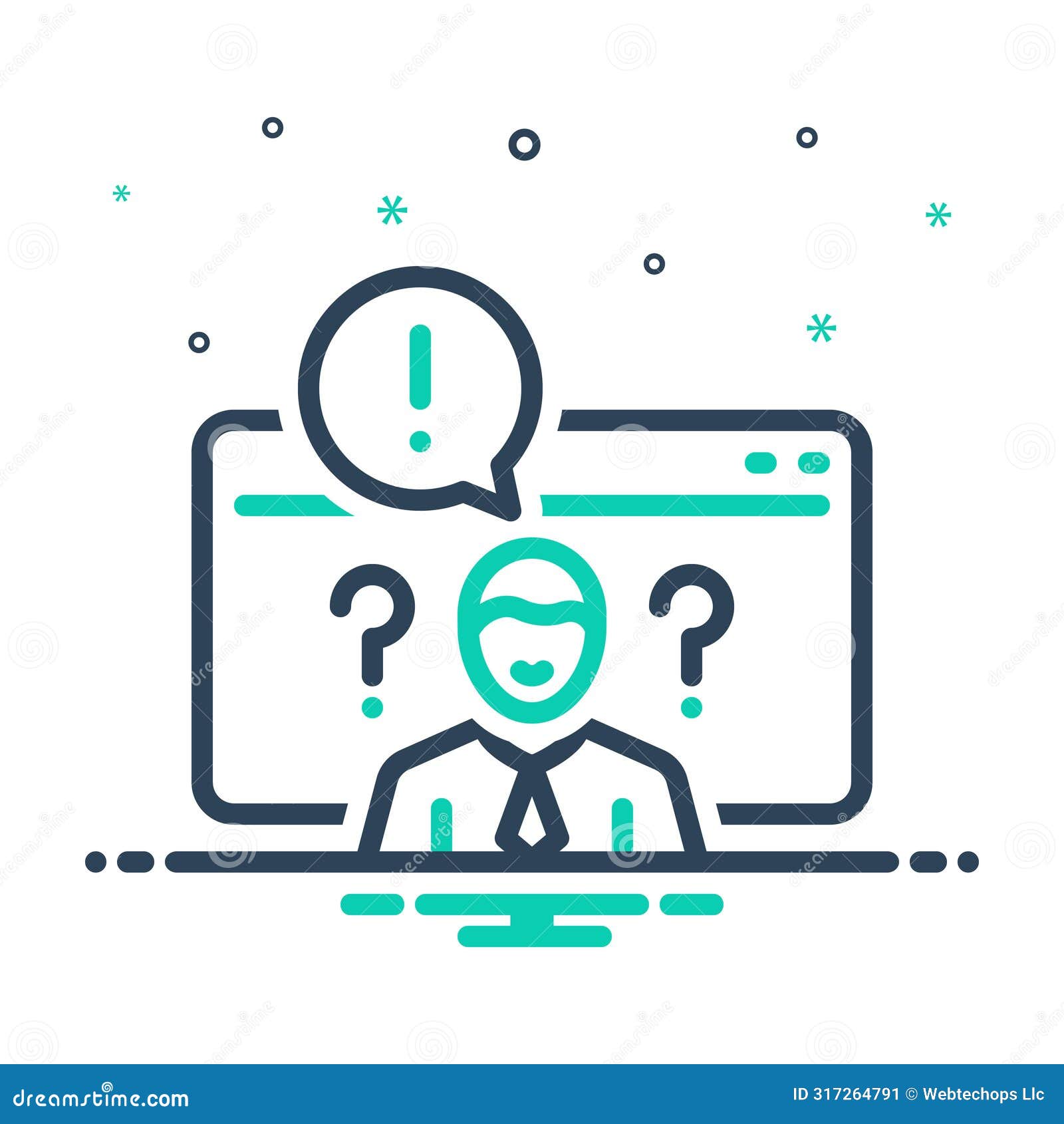 Mix Icon for Customers Questions, Customers and Ask Stock Vector ...