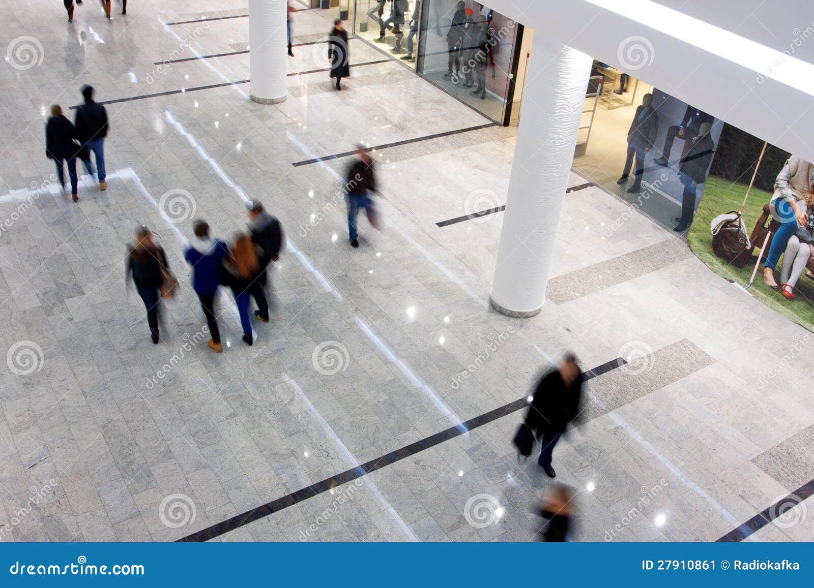 Customers Rush Inside the Shopping Mall Stock Image - Image of female ...