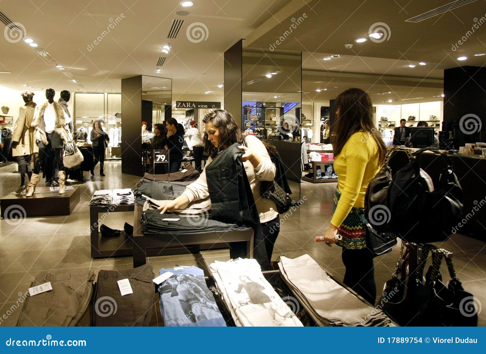 Customers Shopping in Mall - Zara Store Interior Editorial Stock Image ...
