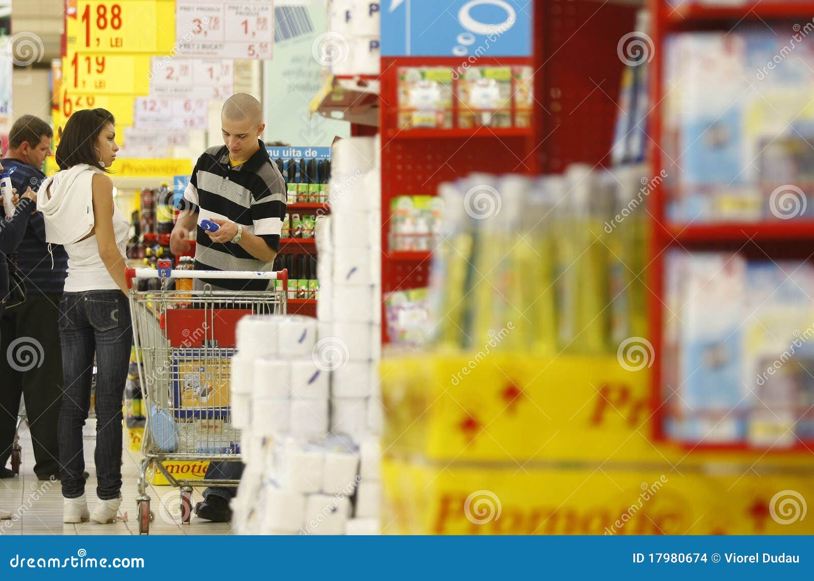 Customers Shopping at Supermarket Editorial Stock Image - Image of ...