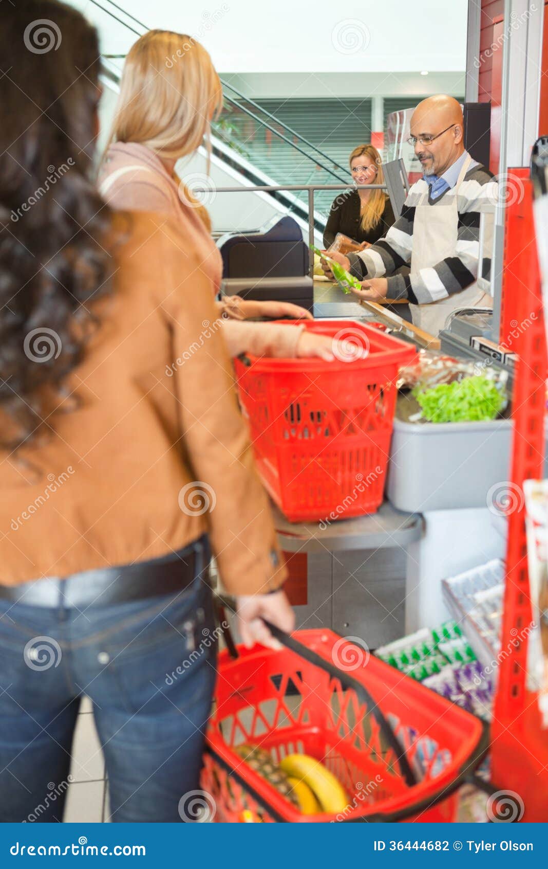 Customers Standing In Line At Checkout Counter In Stock Photography ... Customers Standing In Line At Checkout Counter In Stock Photography ...