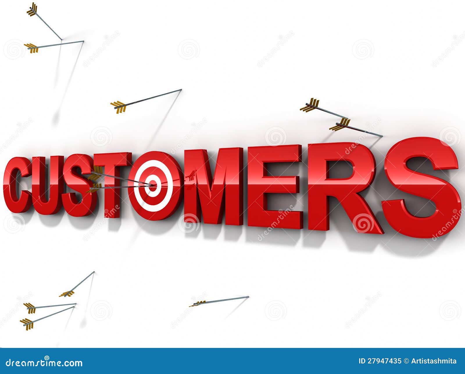 Customers target stock illustration. Illustration of attract - 27947435