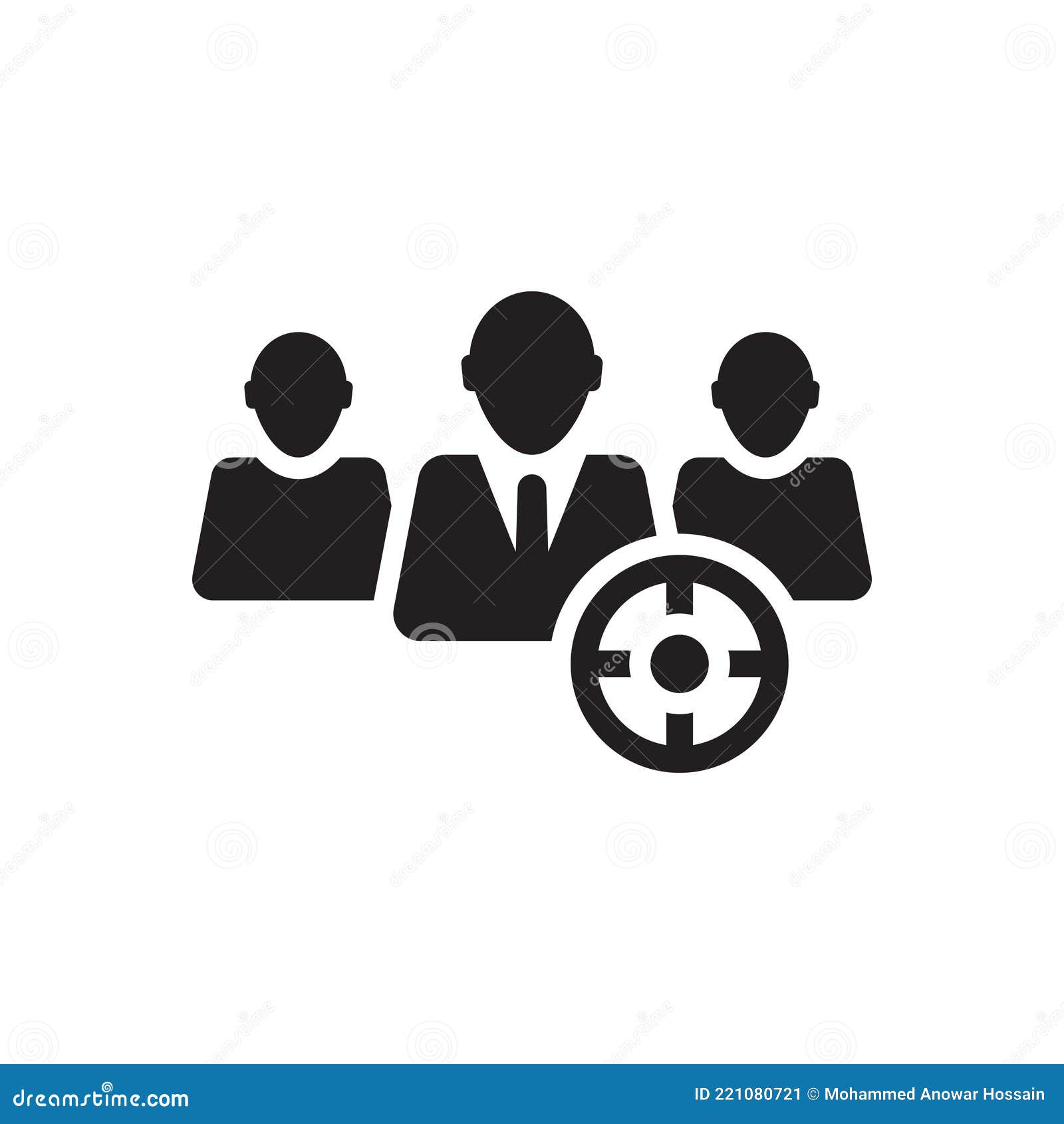 Customers Target Icon - Team Target Icon - Leader Target Icon Stock ...