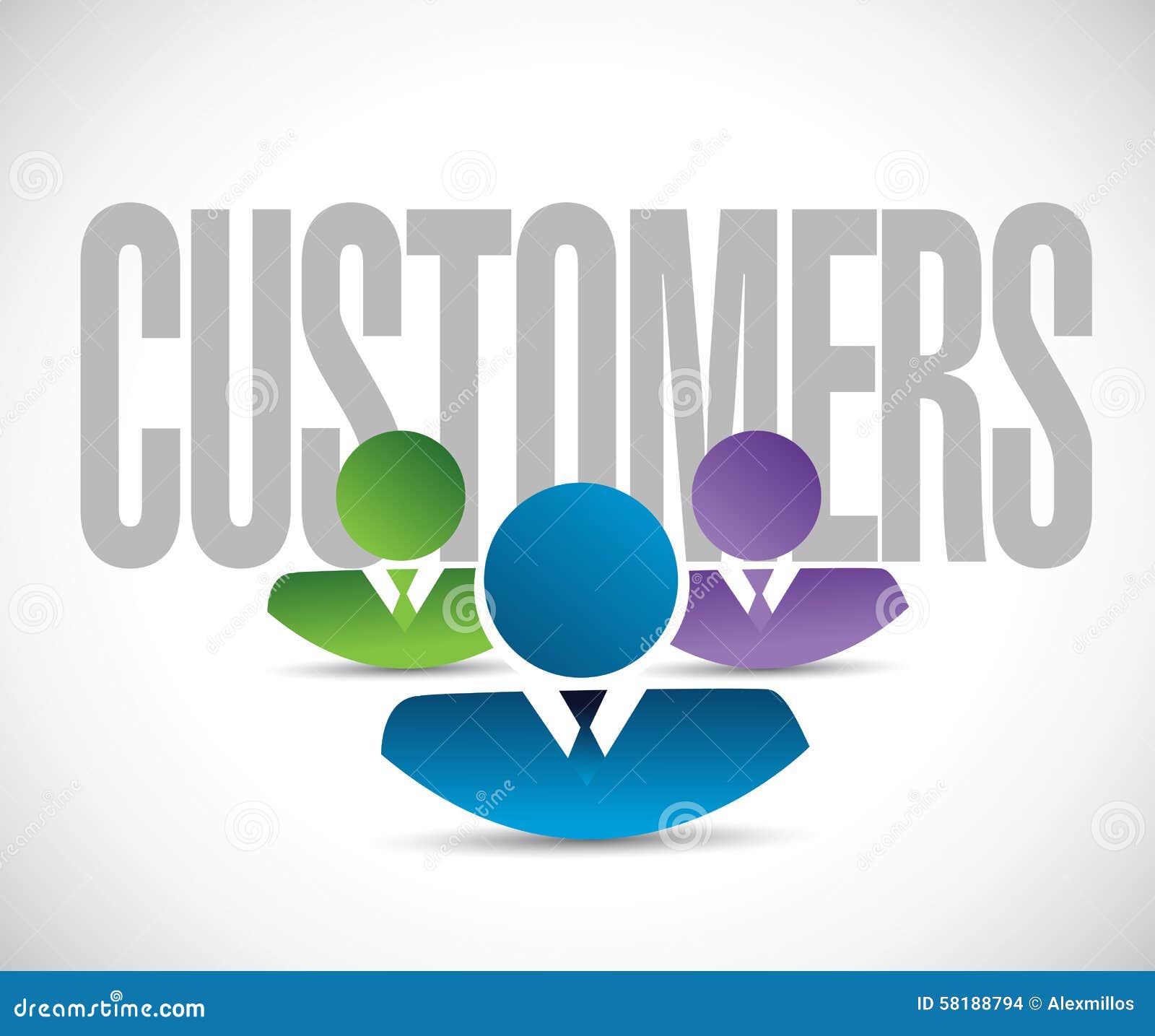 Customers Team Sign Illustration Design Graphic Stock Illustration ...