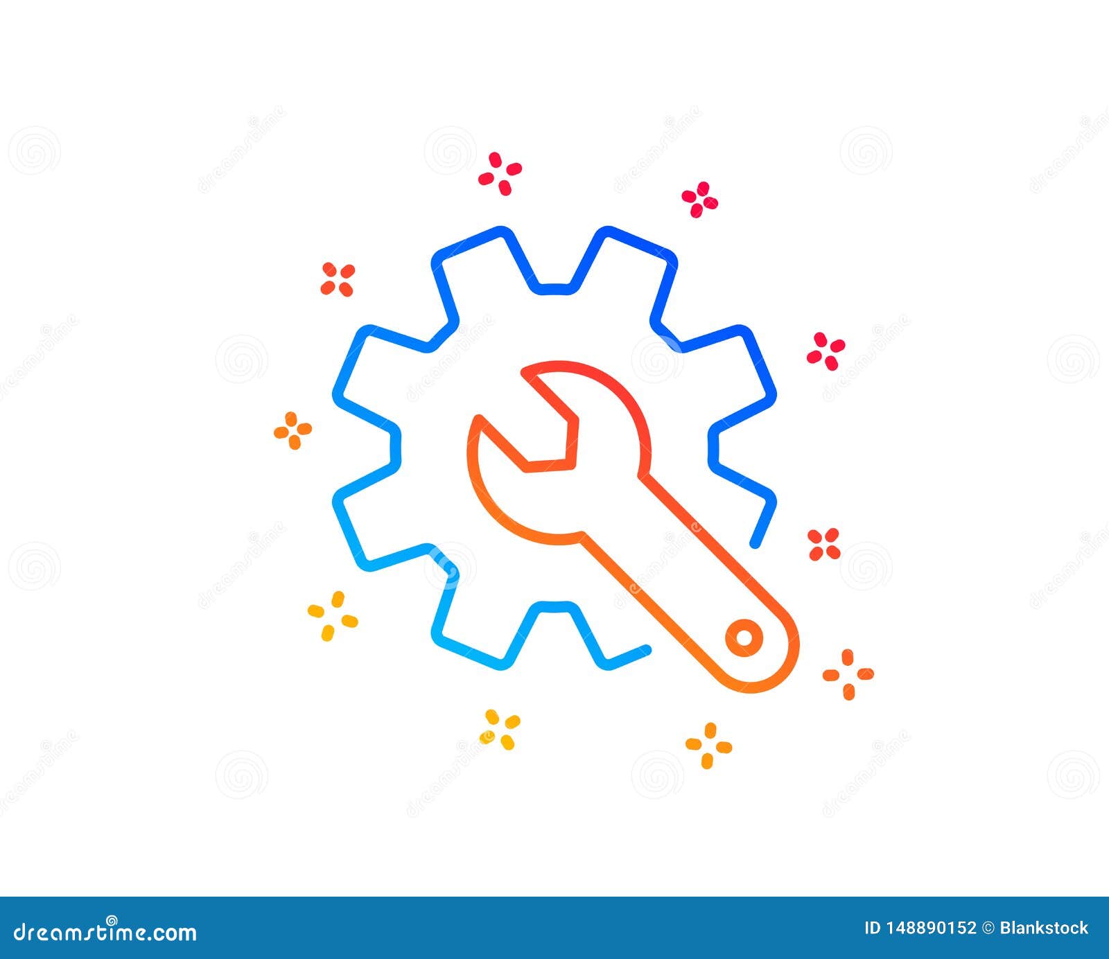 Customisation Line Icon. Settings or Editing Sign. Vector Stock Vector ...