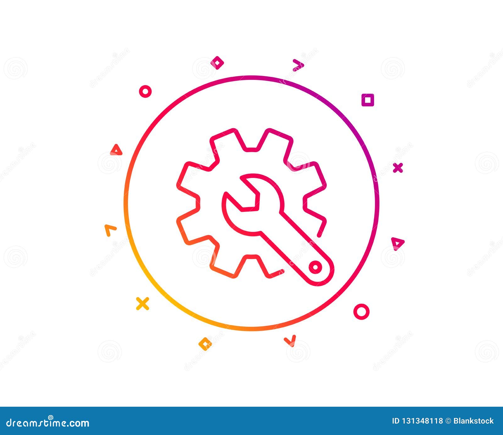 Customisation Line Icon. Settings or Editing Sign. Vector Stock Vector ...