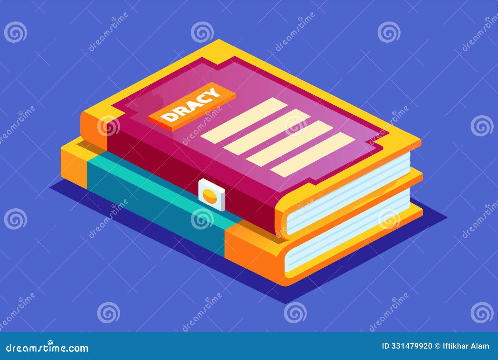 A Customizable Dictionary Illustration Showcases Unique Colors and ...