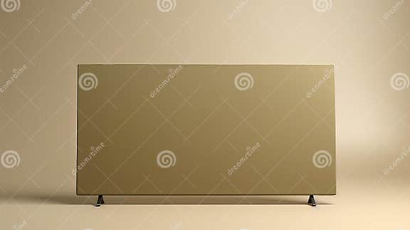 Customizable Khaki Lycra Sign Mockup with Rectangular Plain Background ...