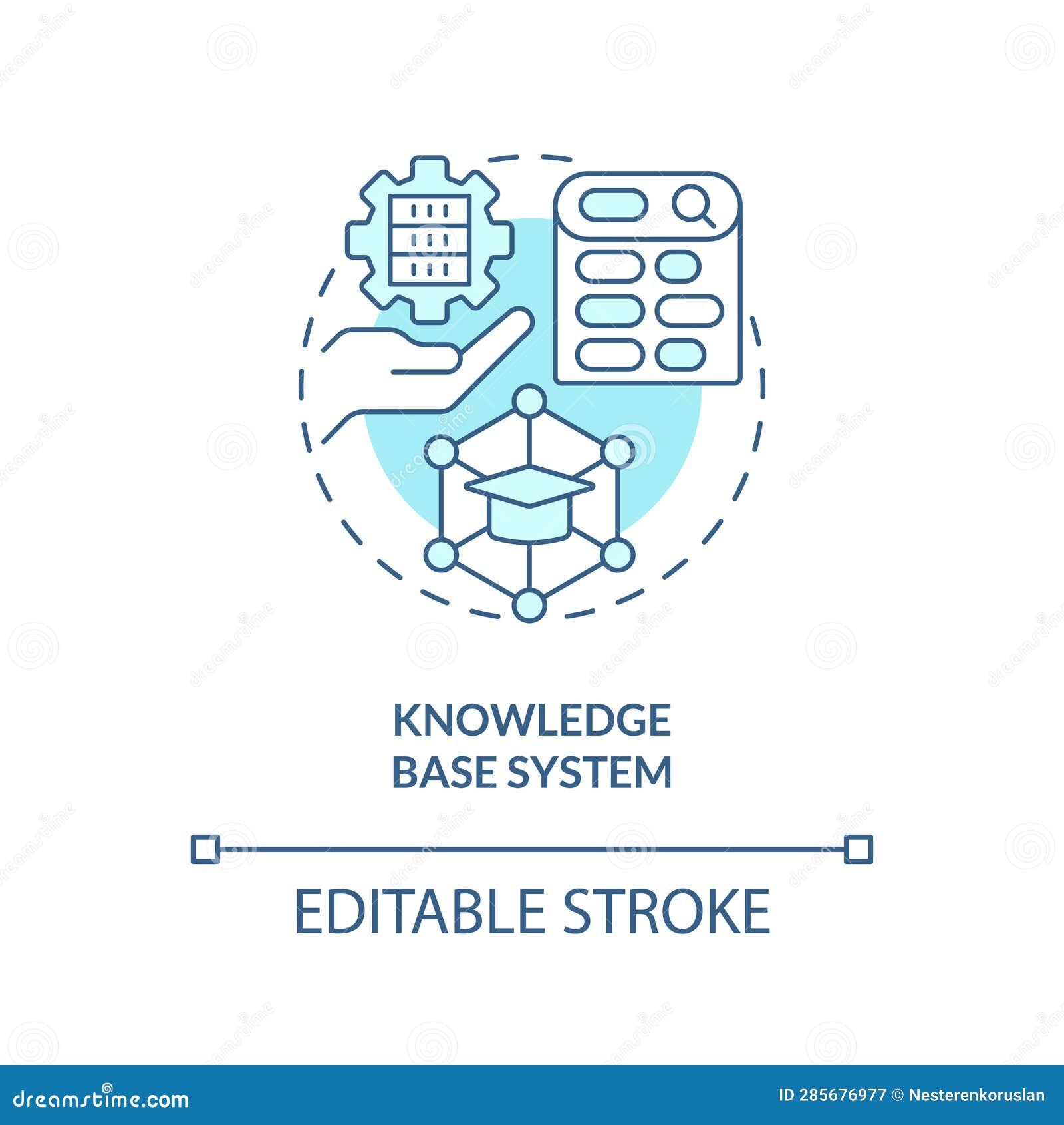 Customizable Knowledge Base System Icon Concept Stock Vector ...