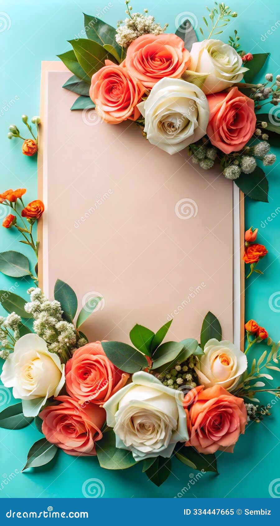 Customizable Neutral Floral Background for Text, Cards, and Invitations ...