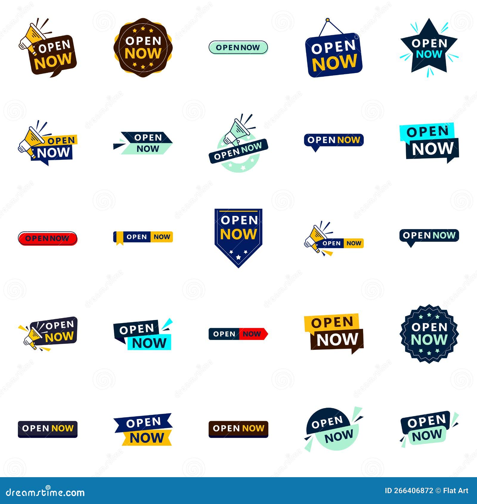 25 Customizable Open Now Banners for Your Business Stock Vector ...