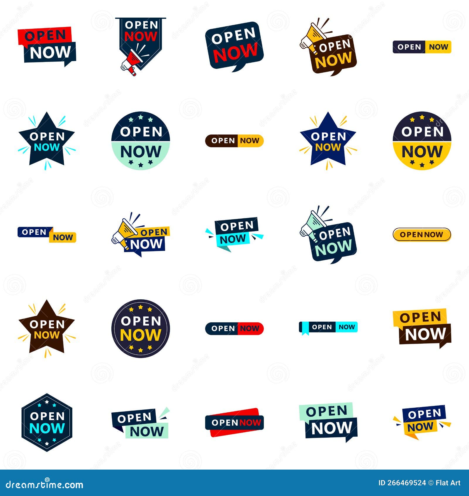 25 Customizable Open Now Signage Templates Stock Vector - Illustration ...