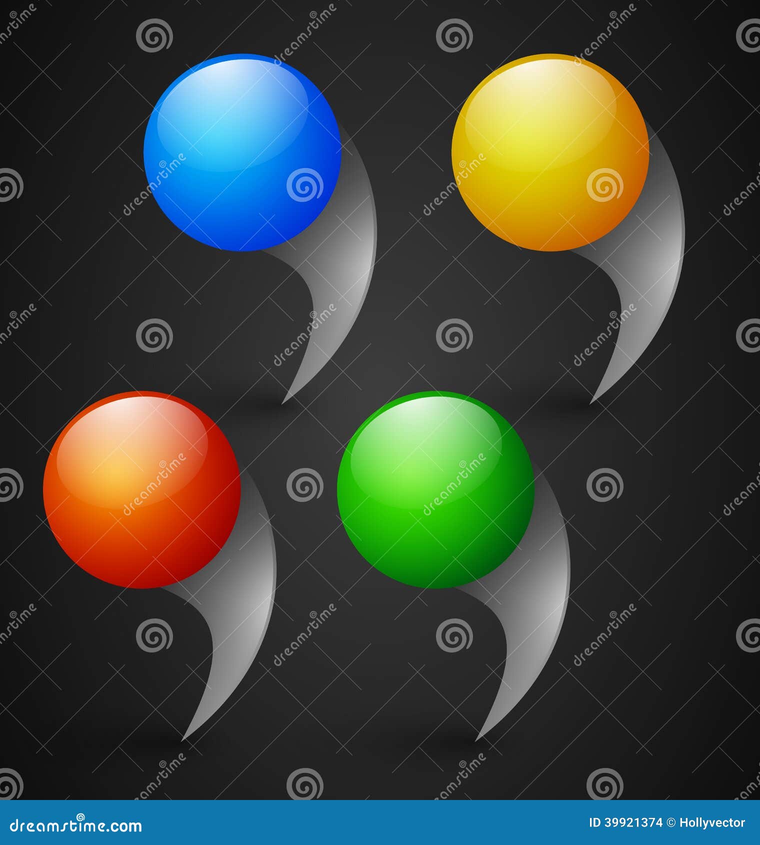 Customizable Pointers with Place for Symbol Stock Vector - Illustration ...