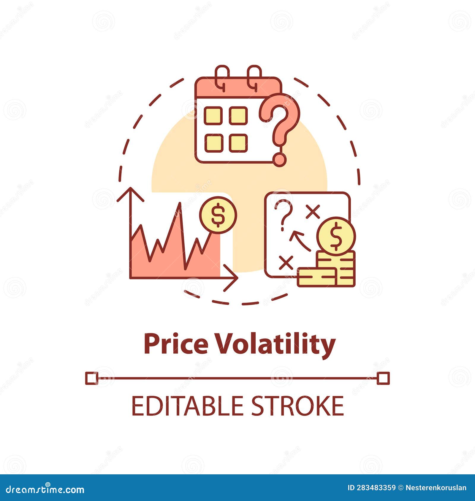 Customizable Price Volatility Icon Heatflation Concept Stock Vector ...
