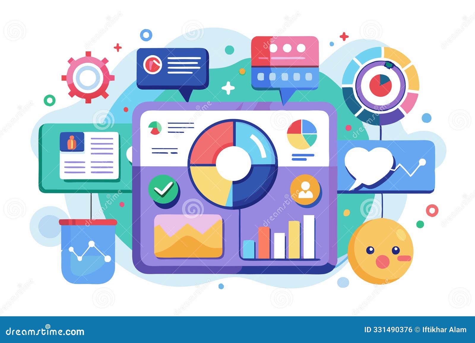 A Customizable Social Dashboard Showcases Various Data Analytics ...
