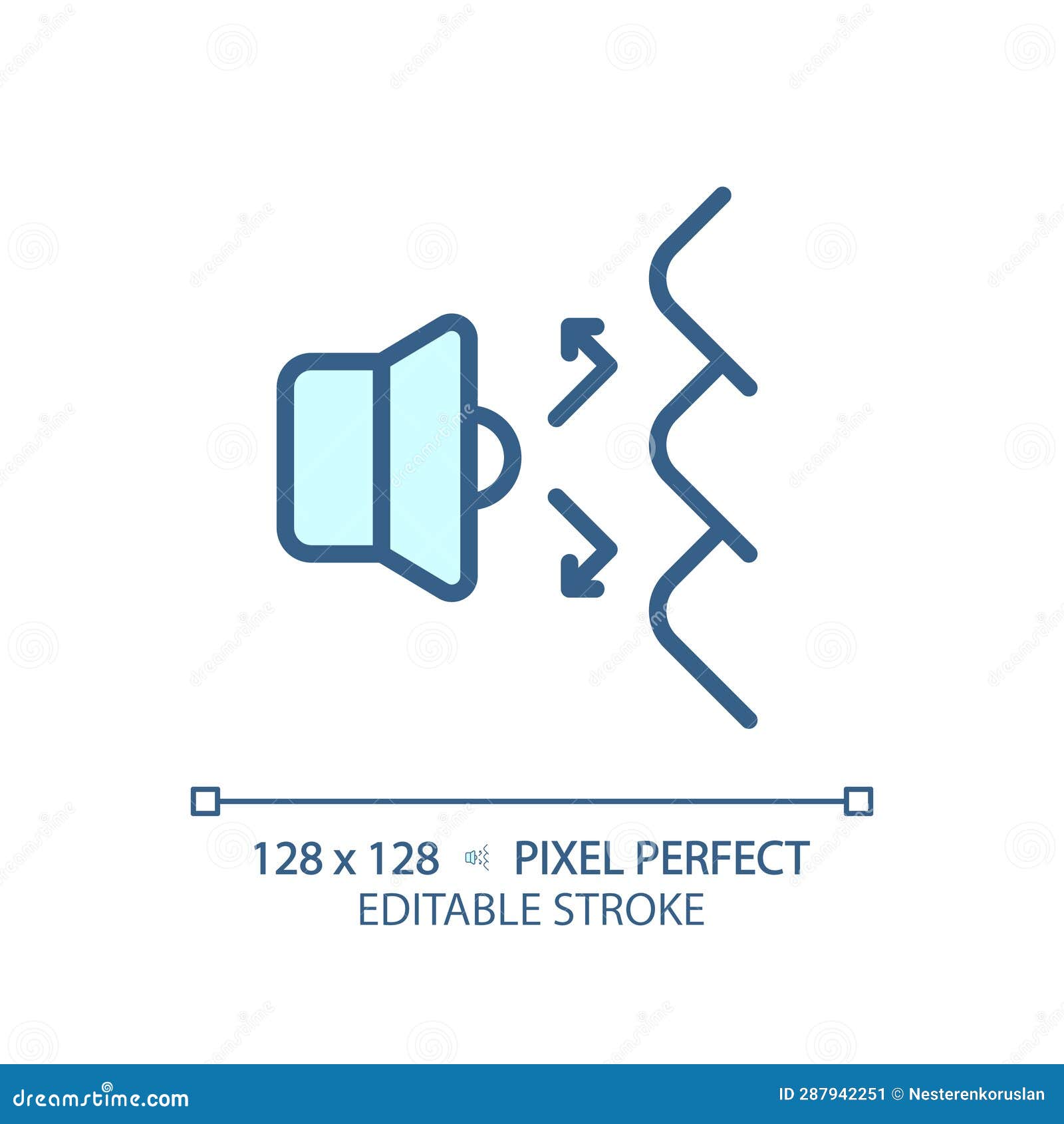 Customizable Sound Deflection White Thin Linear Icon Vector ...