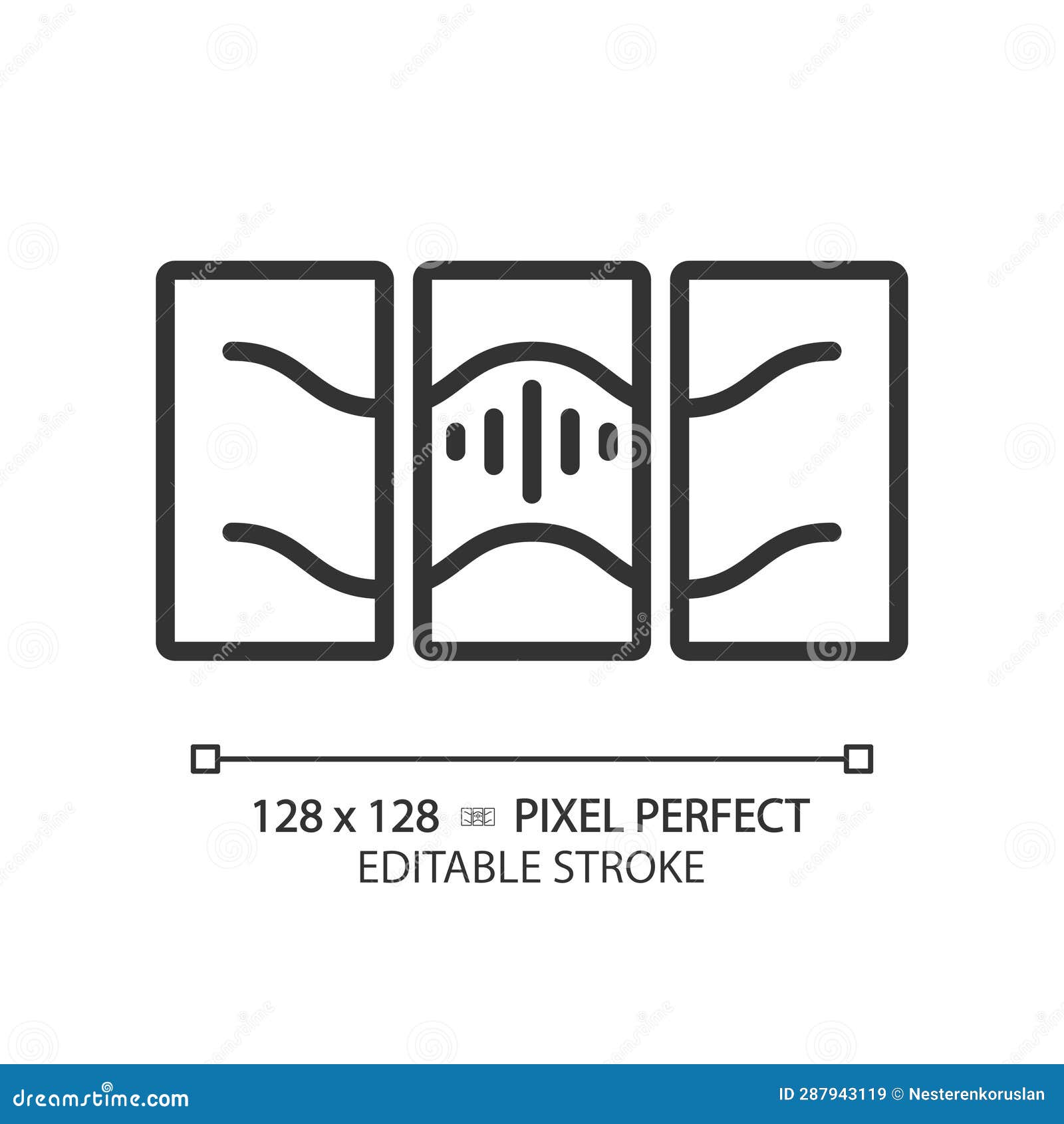 Customizable Soundproof Black Thin Linear Icon Stock Vector ...