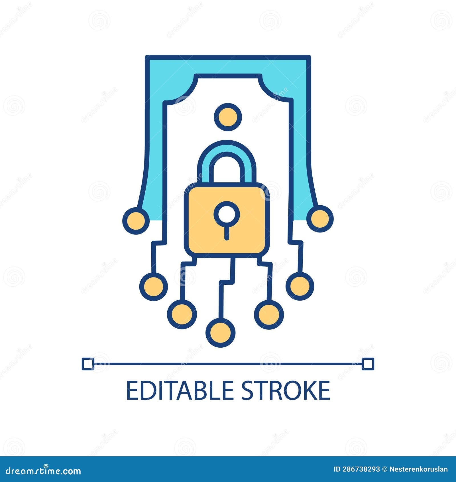Customizable Stability Linear Icon Stock Illustration - Illustration of ...