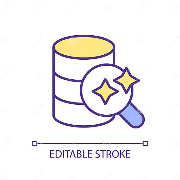 Customizable Thin Line Assess Data Quality Icon Stock Vector ...