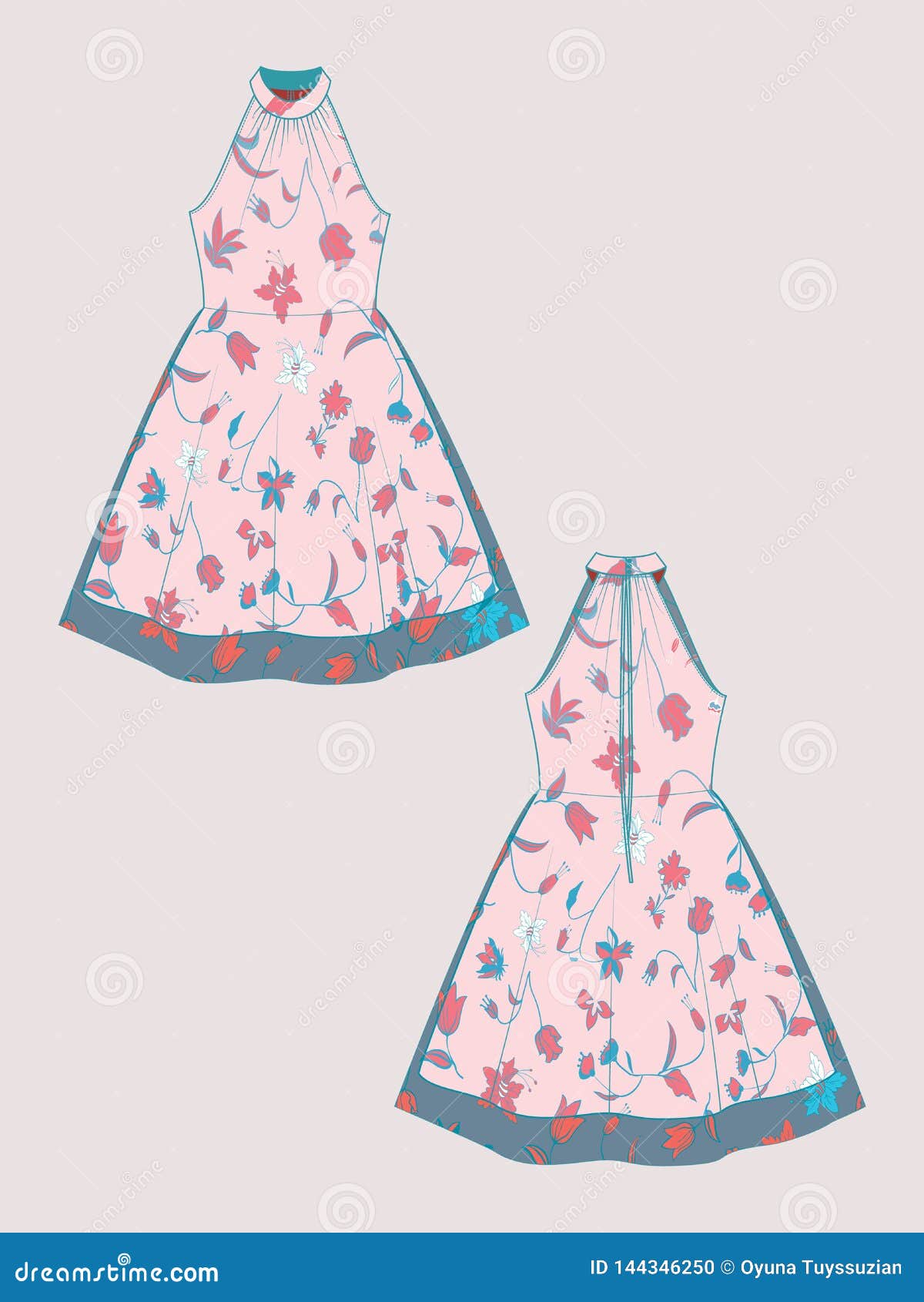 CUSTOMIZABLE VECTOR GARMENT TEMPLATE Stock Vector - Illustration of ...