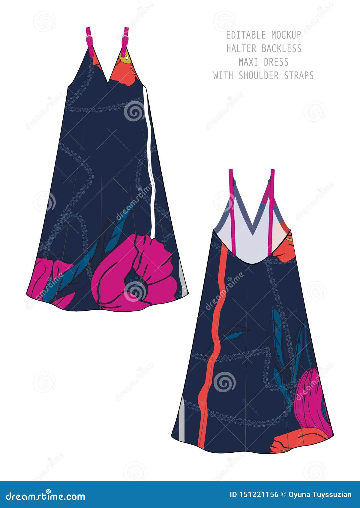 CUSTOMIZABLE VECTOR GARMENT TEMPLATE Stock Vector - Illustration of ...