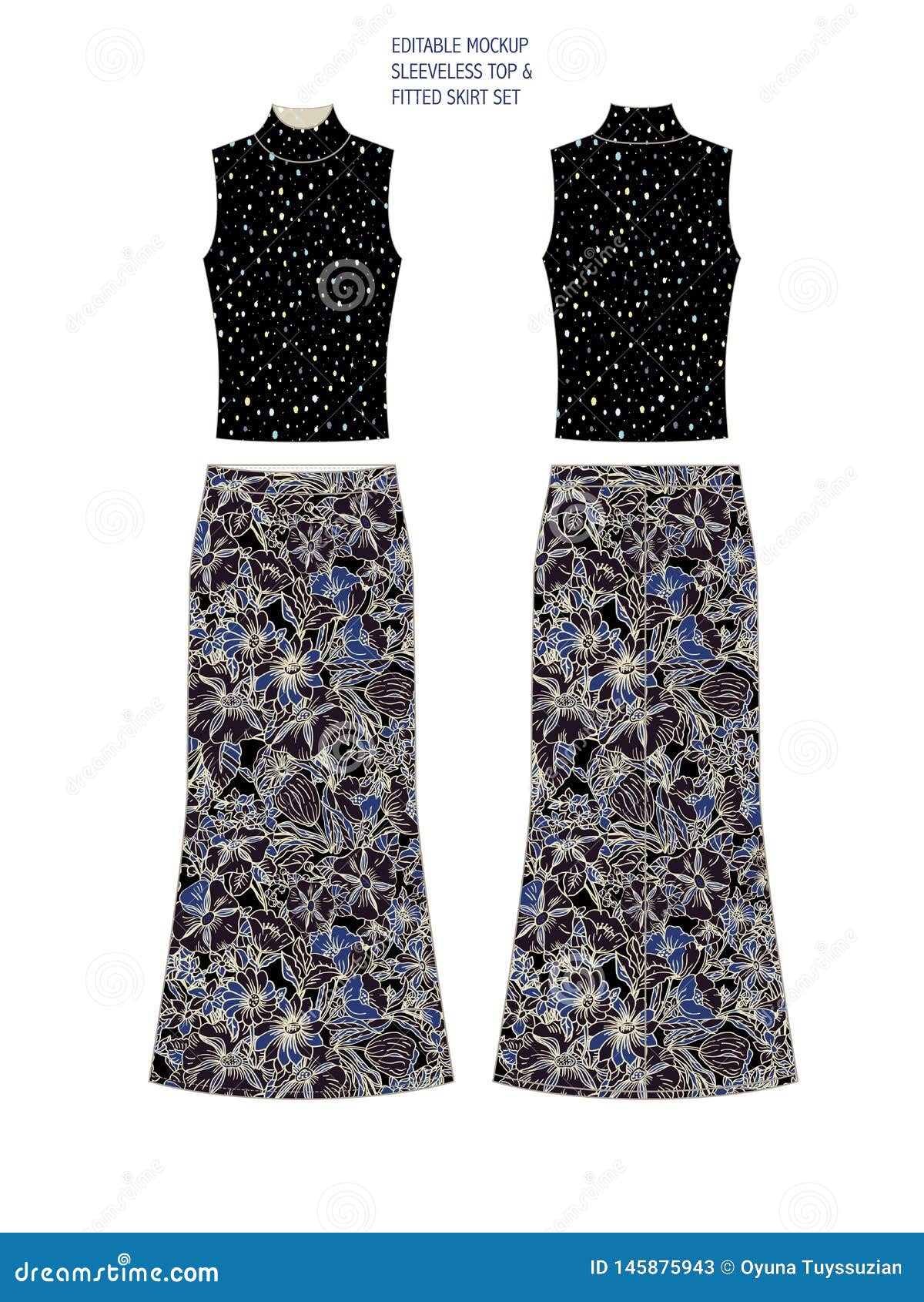 CUSTOMIZABLE VECTOR GARMENT TEMPLATE Stock Vector - Illustration of ...