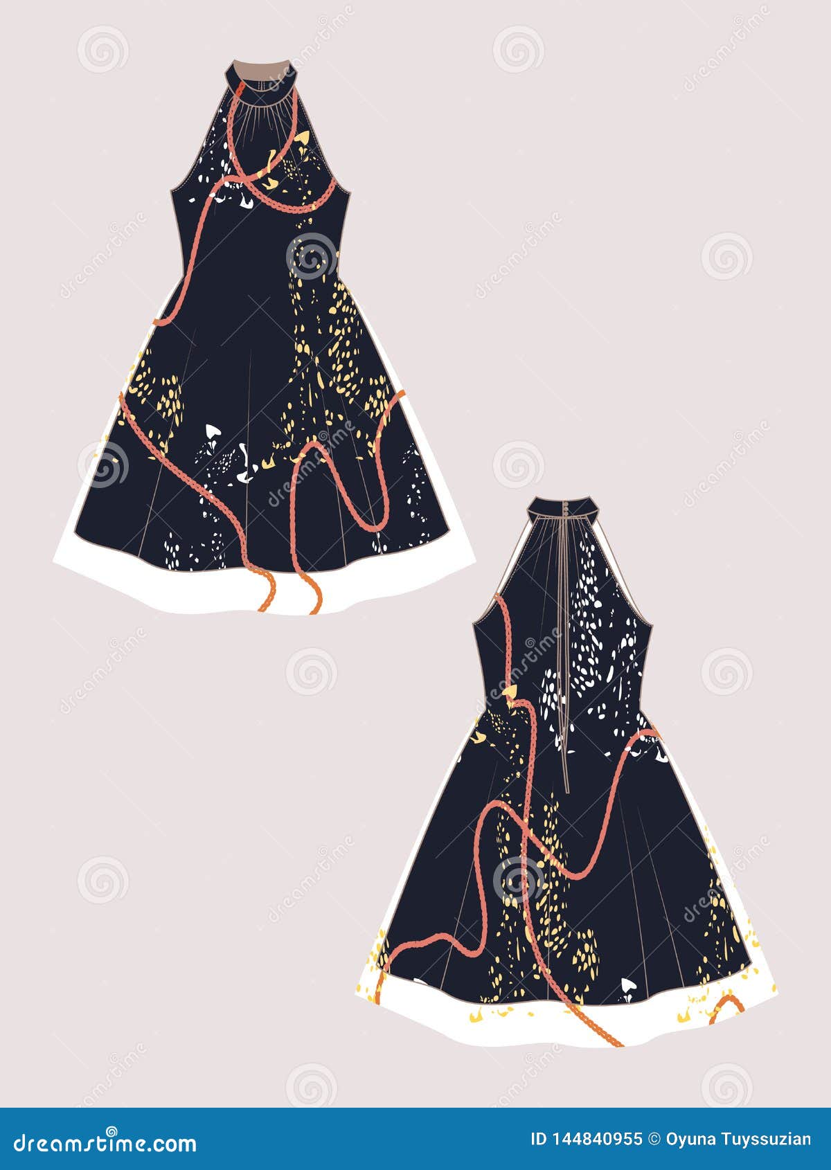 CUSTOMIZABLE VECTOR GARMENT TEMPLATE Stock Illustration - Illustration ...