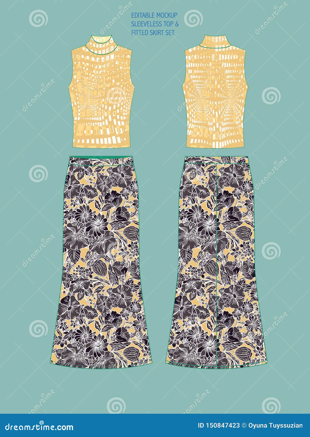 CUSTOMIZABLE VECTOR GARMENT TEMPLATE Stock Vector - Illustration of ...