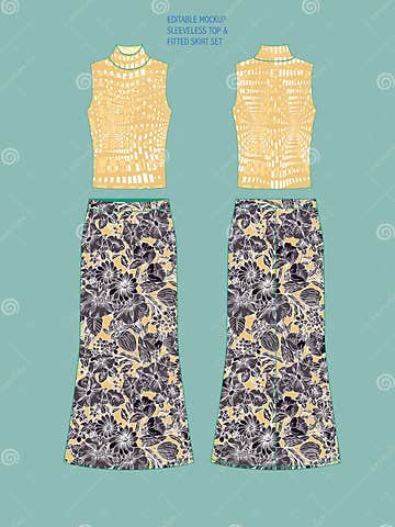 CUSTOMIZABLE VECTOR GARMENT TEMPLATE Stock Vector - Illustration of ...