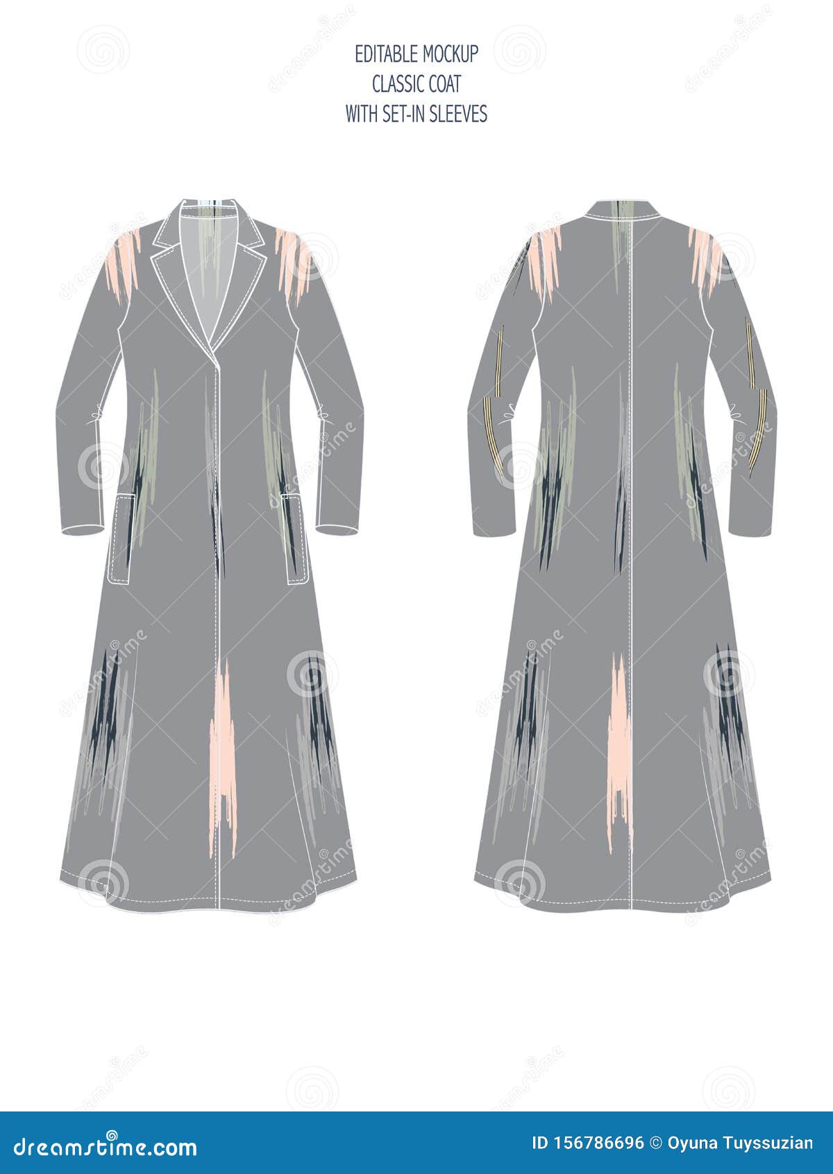 CUSTOMIZABLE VECTOR GARMENT TEMPLATE Stock Vector - Illustration of ...